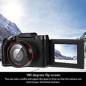 Digital Camera Vlogging Camera Video Camera, 1080P 16MP 16X Zoom Rechargeable Compact Camera with Loop Recording, 2.4 Inches LCD Screen, for Beginners Learners Kids