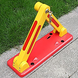 Triangular Foldable Parking Barrier,Removable Parking Space Lock,Manual Parking Blocker,Used for Lane Interception Parking,Safe Collision Avoidance