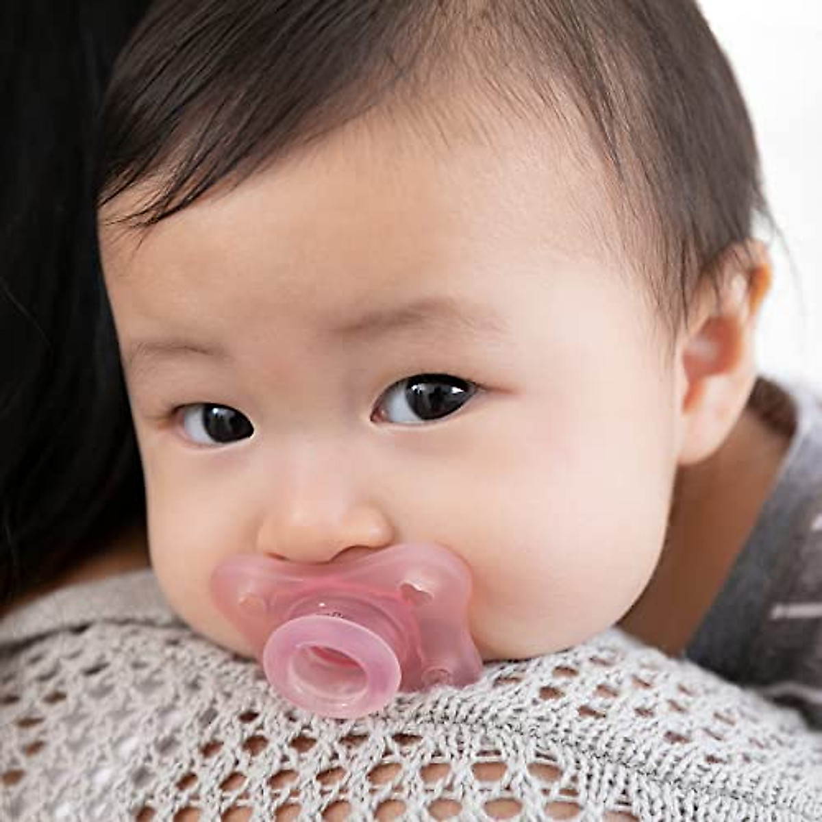 Chicco PhysioForma 100% Soft Silicone Mini One Piece Pacifier for Babies Aged 0-2 Months | BPA & Latex Free | Reusable Sterilizing Case | Pink, 2pk