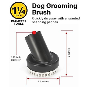 Shop-Vac 9190400 1.1/4-Inch Dog Grooming Tool,Black