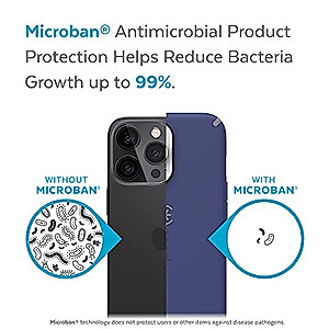 Speck iPhone 13 Pro Max Case - Drop Protection Fits iPhone 12 Pro Max & iPhone 13 Pro Max Cases - Scratch Resistant - Slim, Soft Touch Coating - Prussian Blue, Cloudy Gray CandyShell Pro