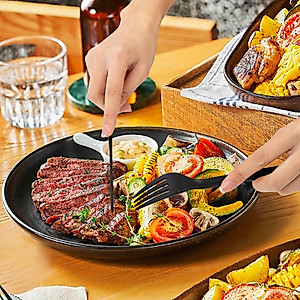 Supernal 180pcs Plastic Silverware Heavy Duty Matt Black Silverware Set Plastic Reusable Wheat Straw Cutlery Set Wheat Straw Reusable Spoon Knife Forks Set Tableware Dishwasher Microwave Safe