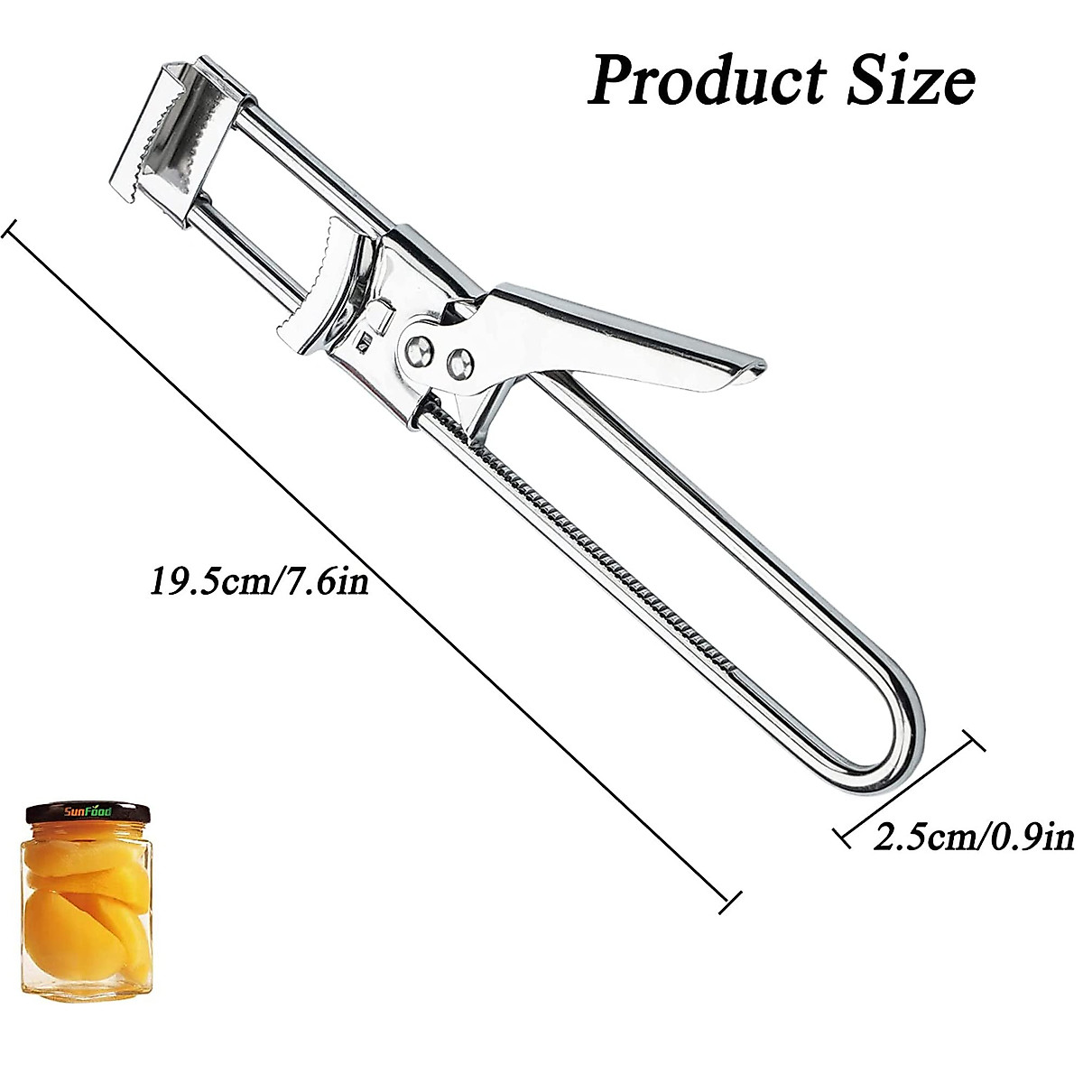 Adjustable Jar opener & Bottle Opener, Multifunctional Stainless Steel Manual Jar Bottle Can Opener, Easy-open Lid Seal Remover Kitchen Accessories