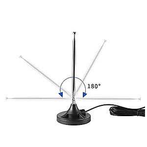 Amplified FM Radio Strong Magnetic Base Telecopic Antenna for Yamaha Pioneer Marantz Sherwood Bose Wave Music System FM Radio Bluetooth Home Stereo Receiver AV Audio Video Home Theater Tuner，Eifagur