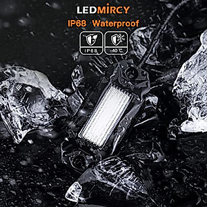 LEDMIRCY R2 White LED Rock Lights 8PCS for JE-EP Trucks Off Road ATV UTV SUV RZR Pure White Under Body Light Super Bright High Power Under Glow Light Trail Rig Lights Waterproof for Car Auto Boat