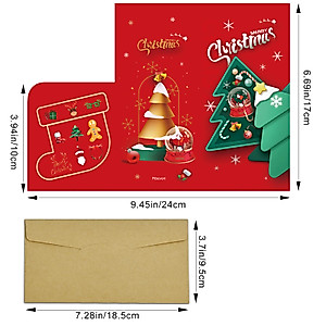 Fibevon Christmas Money Holder for Cash Gifts with Envelopes - 30 Pack of Christmas Gift Card Holder Money Envelopes for Cash Christmas Decoration for Xmas, Holiday, and New Year