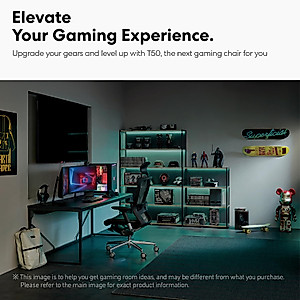 SIDIZ T50 Ergonomic Home Office Chair : High Performance, Adjustable Headrest, 2-Way Lumbar Support, 3-Way Armrest, Forward Tilt, Adjustable Seat Depth, Ventilated Mesh Back, Cushion Seat (Gray)