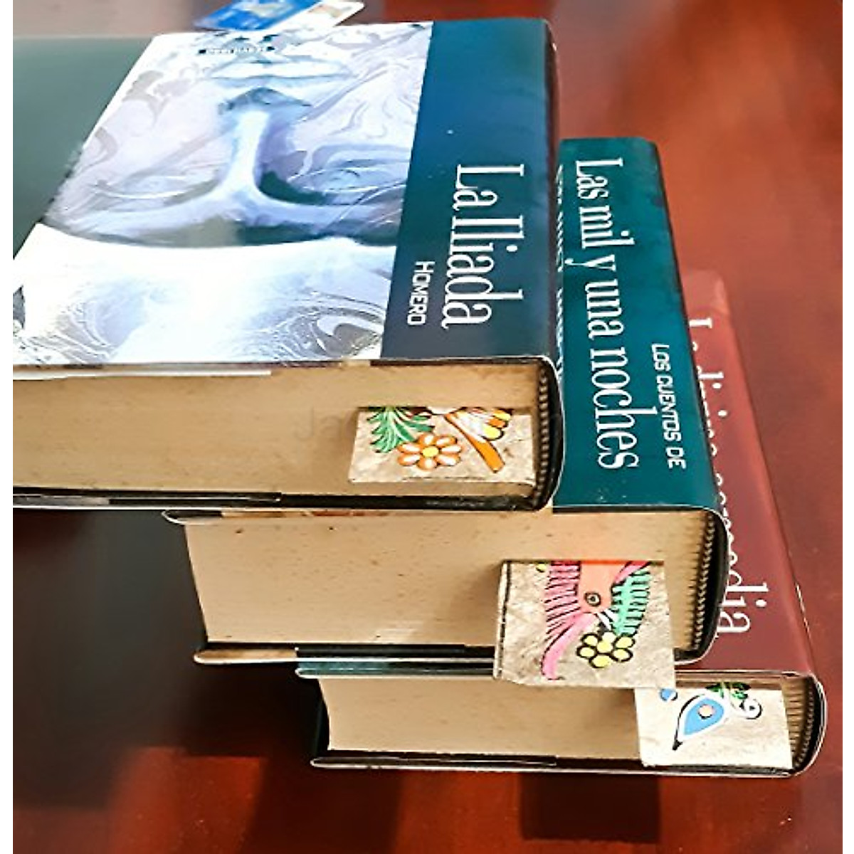 Amate Bookmarks by Jacq & Jürgen 5 Pack Hand Painted Mexican Unique Art