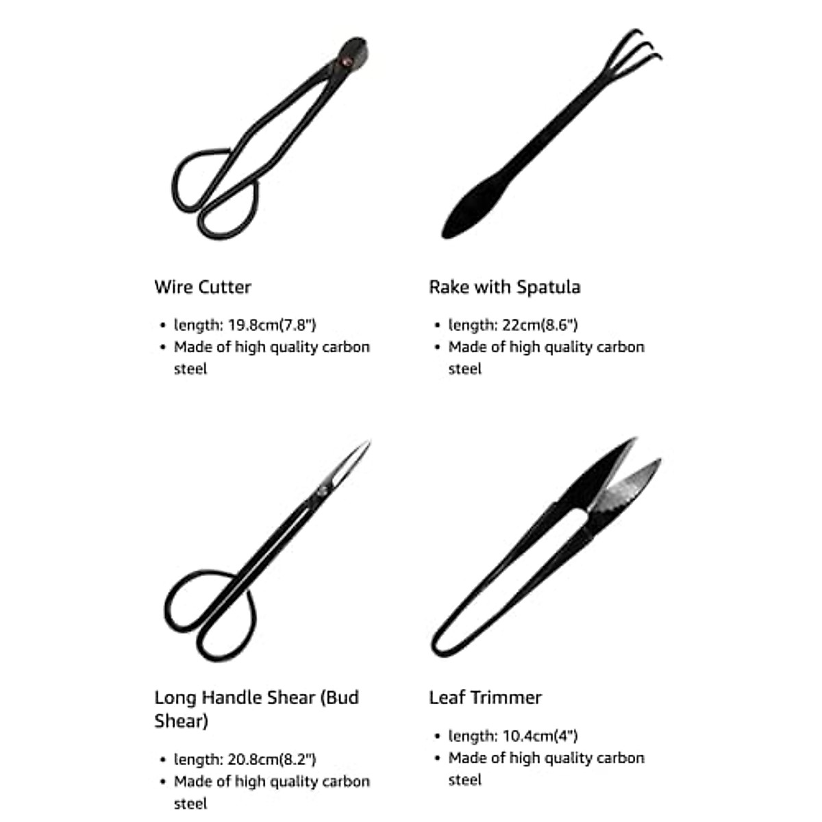 15 Pieces Bonsai Tree Kit, Bonsai Tools Set, Carbon Steel Scissor Cutter Shear, Perfect Gardening Trimming Tools