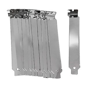 Tsnamay Computer case cover PCI Slot Cover PCI Slot Cover Silver All Iron Solid with Screws Set of 12,120mm