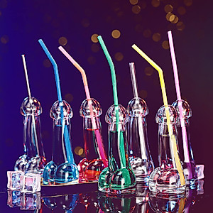 VLIZO Night Club Wine Glass 4PCS Creative Cocktail Py Fun Bar Restaurant Set, 3.3 ounces