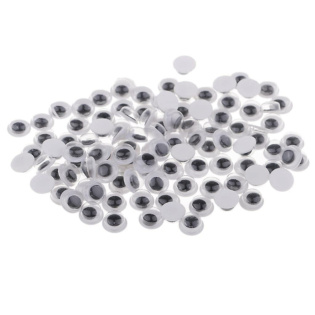 DYNWAVE Wiggle Eye Round Moving Wiggly Wobbly Googly Eyes Kids Favorite Craft Toys, 6mm 200pieces