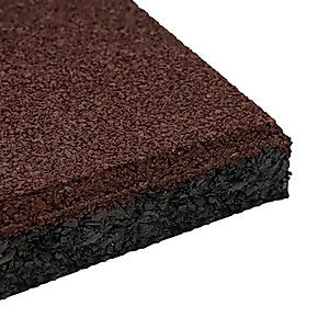 4PCS Outdoor Rubber Tiles Gym Floor Sports Deck Backyard Play Area Flooring Mat Safety Rubber Paver for Playground Home Gym Heavy Workout Equipment Flooring Indoor and Outdoor