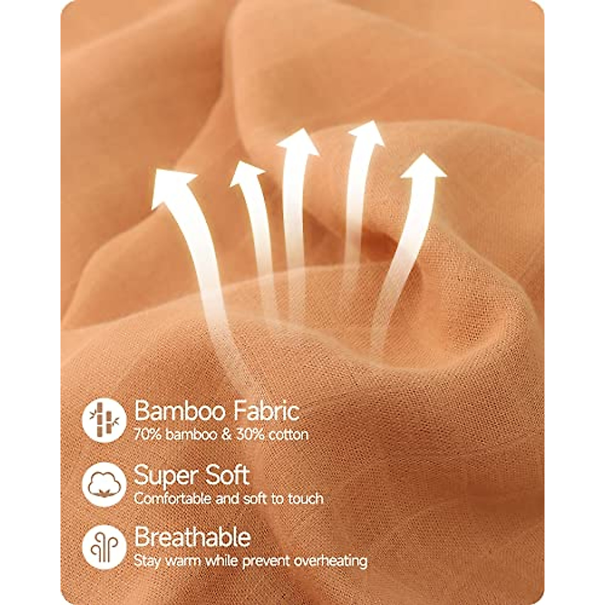 Mom Beebi Swaddle Blanket, Soft Silky Muslin Swaddle Blankets, Breathable and Skin-Friendly Baby Blankets for Boys & Girls, 4-Pack Unisex Baby Blankets, Newborn Gifts, 47 x 47 inches