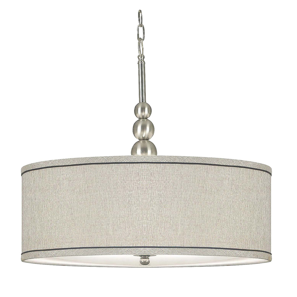 Kenroy Home Casual 3 Light Pendant ,20 Inch Height, 22 Inch Diameter with Brushed Steel Finish