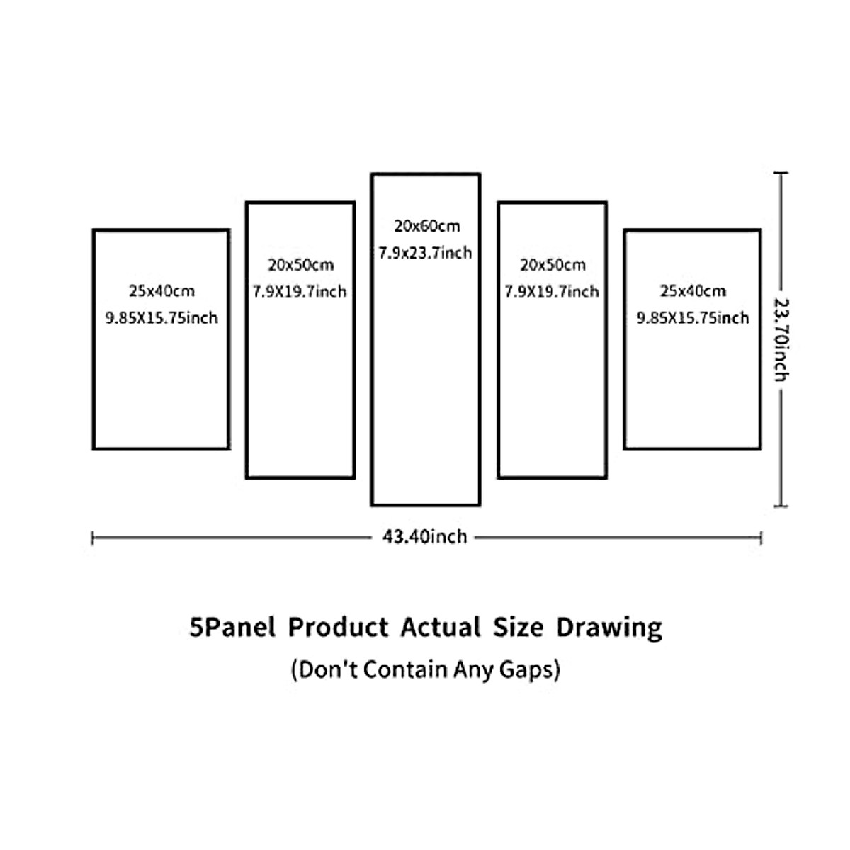 Novup Large Abstract Brown Wall Art, 5 Piece Modern Painting Canvas Print - Contemporary Artwork Picture for Living Room Bedroom Wall Decoration Home Décor