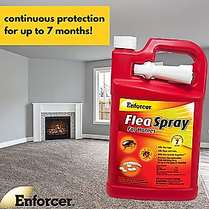 Enforcer Flea Spray for Homes - 1 gal (Case of 4) - EFSH128 - Prevents Flea Investation for up to 7 Months from Hatching Fleas