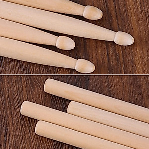 OIETON 2 Pairs Drum sticks 5A Classic Maple Wood Drumsticks Wood Tip Drumstick for Adults Kids and Beginners