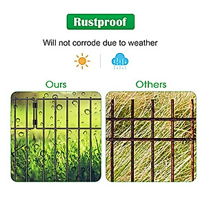 10 Pack Animal Barrier Fence, Total 16.7 Inch(H) X 10.8 Ft(L) Decorative Garden Fence, Rustproof Metal Barrier Bottom Fence, Dog Rabbits Ground Stakes Defence Border Fence for Garden, Yard, T Shaped.