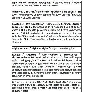 Herba Organica Lapacho Bark - Pau d’Arco - Herbal Tea (100g)