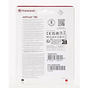 Transcend 64GB JetFlash 780 USB 3.0 Flash Drive (TS64GJF780), Black