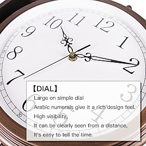 Bestime 66264A 16-Inch Antique Red Copper Double Sided Metal Wall Clock Quiet,Easy Read,Home Décor,Indoor,Outdoor,Garden,Farmhouse,Yard,Station,Office,Photography Props,Living Room,Kitchen,Bedroom.