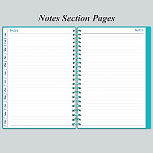 Planner 2024 - A5 Weekly & Monthly Planner & Journal to Track Goals, January 2023 - December 2023, 6.4" x 8.5" with Flexible Cover, Tabs, Strong Twin-Wire Binding, Inner Pocket