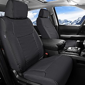 Truckiipa Tacoma Seat Covers Full Set Custom Fit for 2016-2023 Tacoma Double/Crew Cab SR SR5 TRD Sport TRD Off-Road TRD Pro Limited,Canvas Truck Carseat Seat Protectors(Full Set, Black)