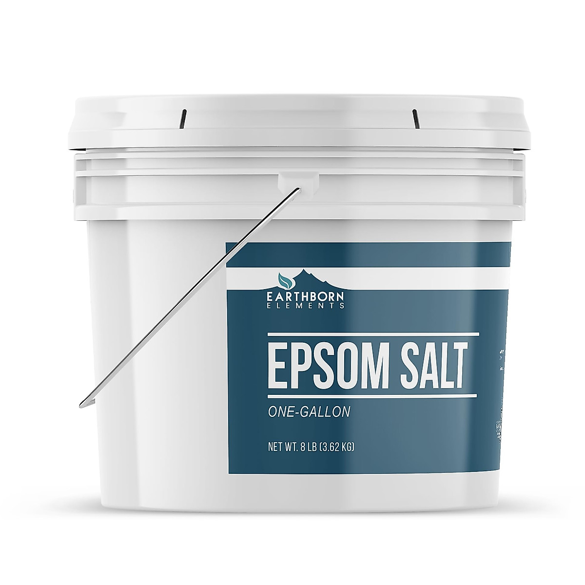 Earthborn Elements Epsom Salt (1 Gallon), Resealable Bucket, Magnesium Sulfate Soaking Solution, All-Natural