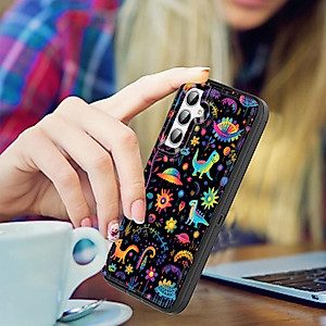 BFUKVOU for Galaxy A54 5G Case,Dual Layer Hybrid (Magnetic Mount Friendly) Shockproof Drop Protection Impact Phone Cover Case for Samsung Galaxy A54 5G 6.4 inch,Cute Joyful Dinosaur