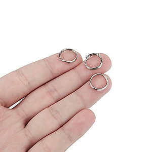 Pawfly 100 Pack 1/2 Inch Mini Split Jump Ring with Double Loops Small Metal Rings Connectors for Jewelry Necklaces Bracelets Earrings Crafts Ornaments and DIY Arts