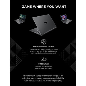 HP Victus 16 Gaming Laptop, NVIDIA GeForce RTX 3050, 11th Gen Intel Core i5-11260H, 8 GB RAM, 512 GB SSD, 16.1” Full HD IPS Display, Windows 10 Home, Backlit Keyboard, Fast Charge (16-d0020nr, 2021)