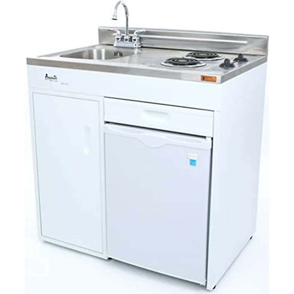 Avanti CK3616 36" Energy Star Rated Complete Compact Kitchen Stainless Steel Sink and White body