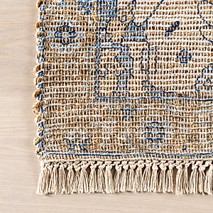 Rugs USA x Lauren Liess Marigold Vintage Tasseled Area Rug, 6x9, Sand