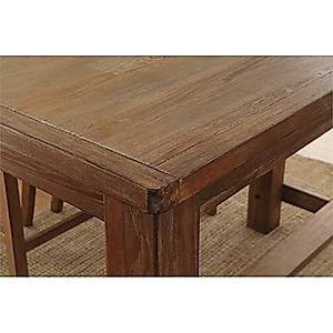 BOWERY HILL Contemporary Counter Height Wood Dining Table in Natural