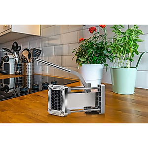 French Fry Cutter, Sopito Professional Potato Cutter Stainless Steel with 1/2-Inch Blade Great for Potatoes Carrots Cucumbers