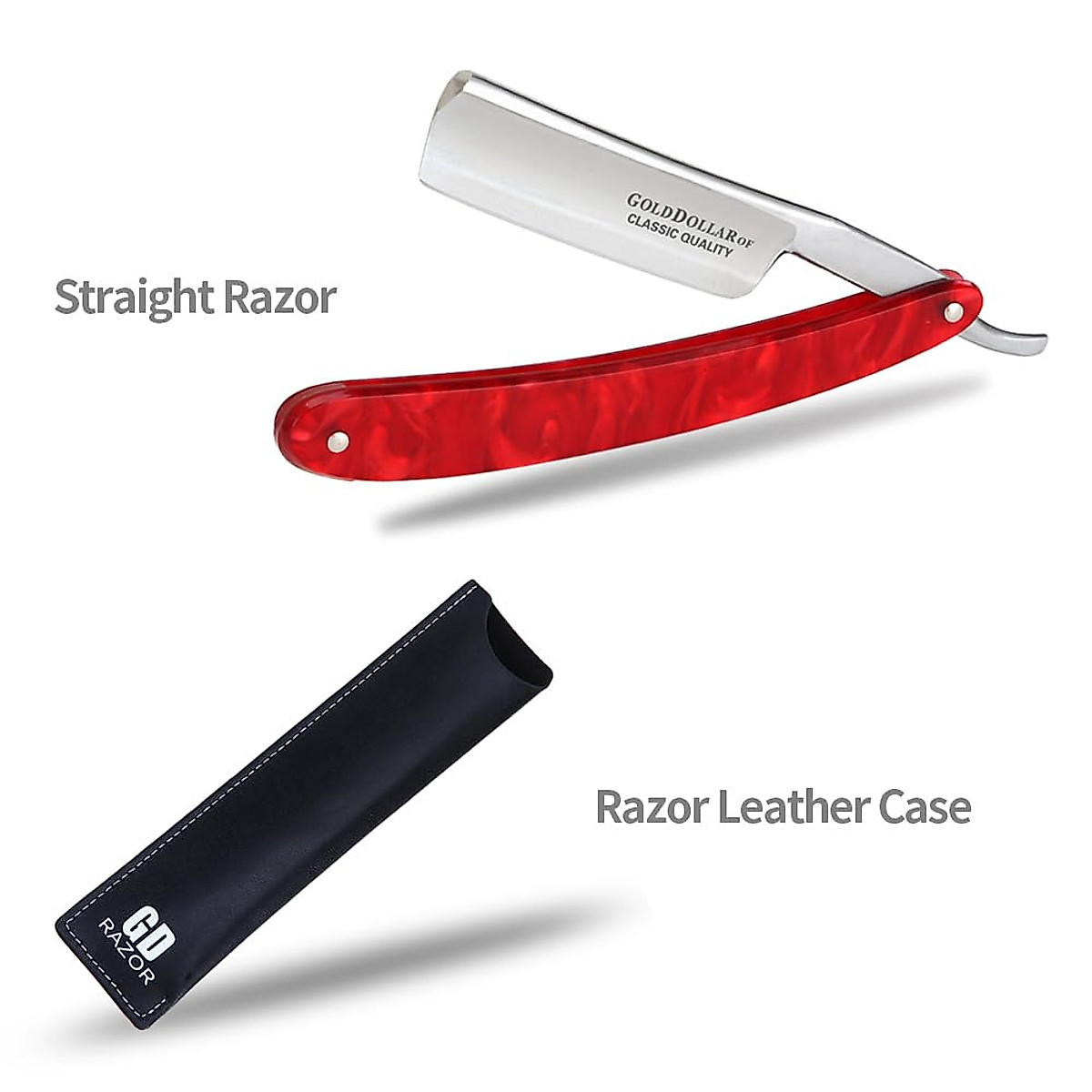 Straight edge razor men without stabilizer barber straight razor with acrylic handle shaving safety razor