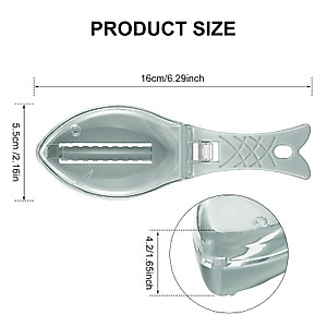 3 Pieces Fish Scaler Remover No Mess Fish Descaler Tool Fish Scraper Fast Cleaning Fish Skin Brush Cleaning Kit(Light Colors)