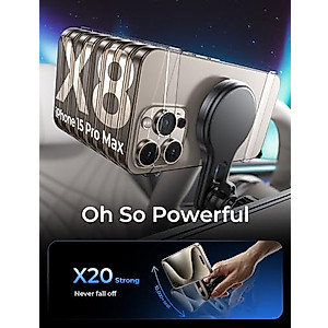 LISEN for 15W MagSafe Car Mount Charger [2024 Upgrade] iPhone Wireless Car Charger Magnetic Phone Holder Mount, Automobile Car Phone Holder Vent Fit iPhone 15 Pro Plus Max 14 13 12 MagSafe Case