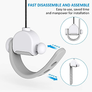 [Pro Version] KIWI design VR Cable Management, 6 Packs VR Pulley System Compatible with Quest 3/2/1/Rift S/Valve Index/HTC Vive/Vive Pro/HP Reverb G2/PSVR/PS VR2 Link Cable
