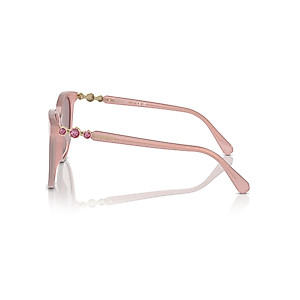 SWAROVSKI SK6023D Sunglasses, Milky Pink/Light Purple Brown, 56 mm