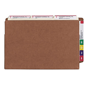 Smead End Tab TUFF® File Pocket, Reinforced Straight-Cut Tab, 5-1/4" Expansion, Tyvek® Gusset, Extra Wide Legal Size, Redrope, 10 per Box (74790)