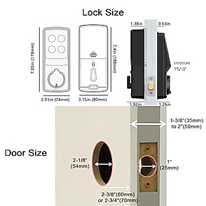 Lockly Secure Pro, Wi-Fi Smart Lock, PIN Genie® Keypad, 3D Biometric Fingerprint Sensor, Auto Lock Deadbolt (Matte Black, a Special Edition for Special Door Frame and Thick Fingers)