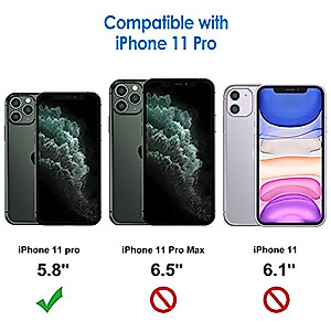 JETech Screen Protector for iPhone 11 Pro 5.8-Inch with Camera Lens Protector, Tempered Glass Film, 2-Pack Each