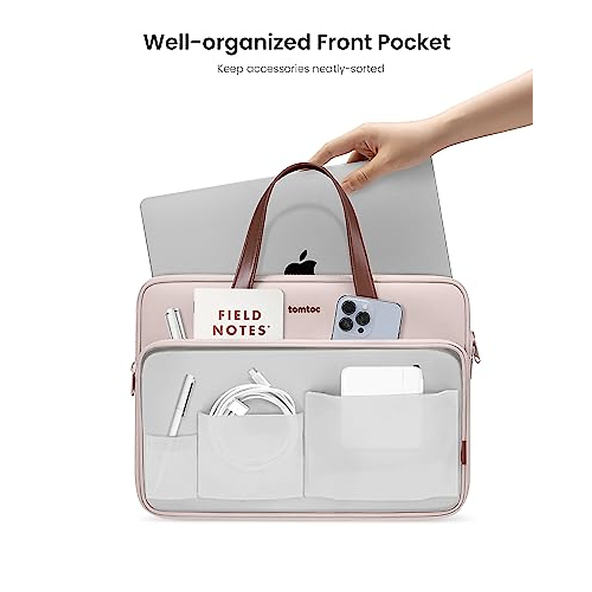 tomtoc Protective Crossbody Laptop Bag Case For 13-14 Inch MacBook, iPad Pro/Air with Magic Keyboard, Surface Pro/Laptop, Copilot PC, Water Resistant