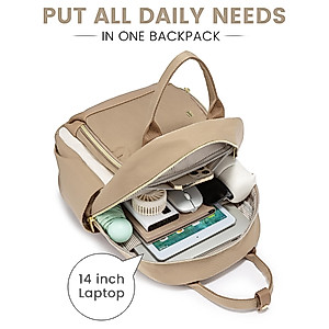 LOVEVOOK Mini Backpack Purse for Women, Small Backpack Bag, Light Weight Stylish Backpack for Daily Travel, Khaki-Beige-Light brown