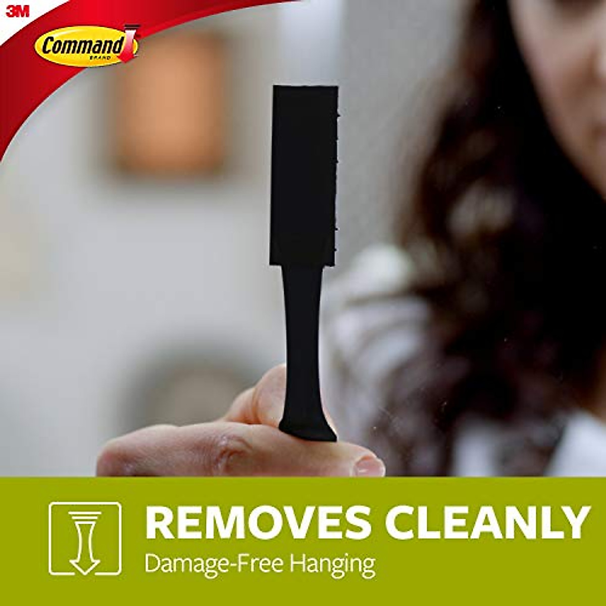 Command Medium Picture Hanging Strips, Damage Free Hanging Picture Hangers, No Tools Wall Hanging Strips for Living Spaces, 16 Black Adhesive Strip Pairs(32 Command Strips)