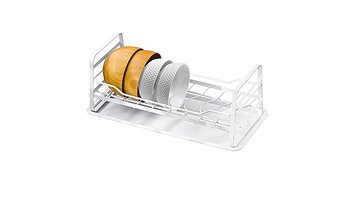 Poeland Bowl Rack with Drip Tray – Kitchen Organizer for Bowls