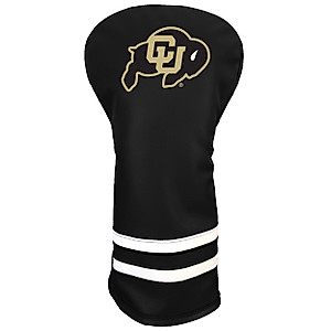 Team Golf NCAA Colorado Vintage Driver Headcover - Printed Team Golf NCAA Vintage Driver Golf Club Headcover, Form Fitting Design, Retro Design with Fleece Lining for Extra Club Protection