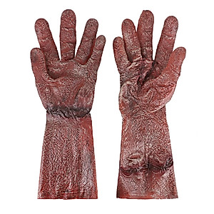 Horrific Halloween Zombie Hands Gloves Men Women Bloody Witch Wizard Demon Hands Monster Vampire Costume Accessories Fancy Dress Party Cosplay Gloves Party Props Decorations